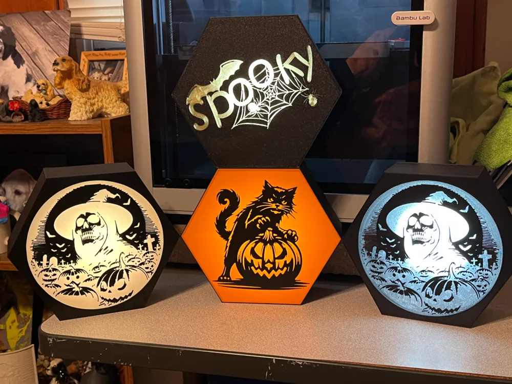 Halloween Hexagon Light box by infamous61 - MakerWorld