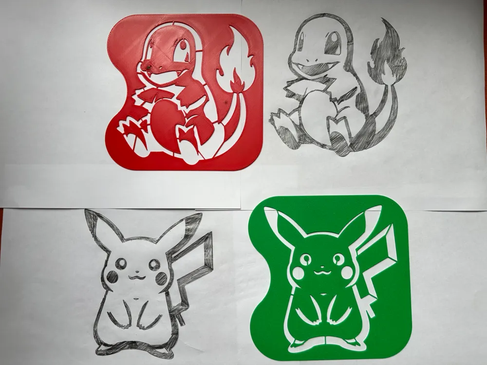 Charmander Stencils - Free 3D Print Model - MakerWorld