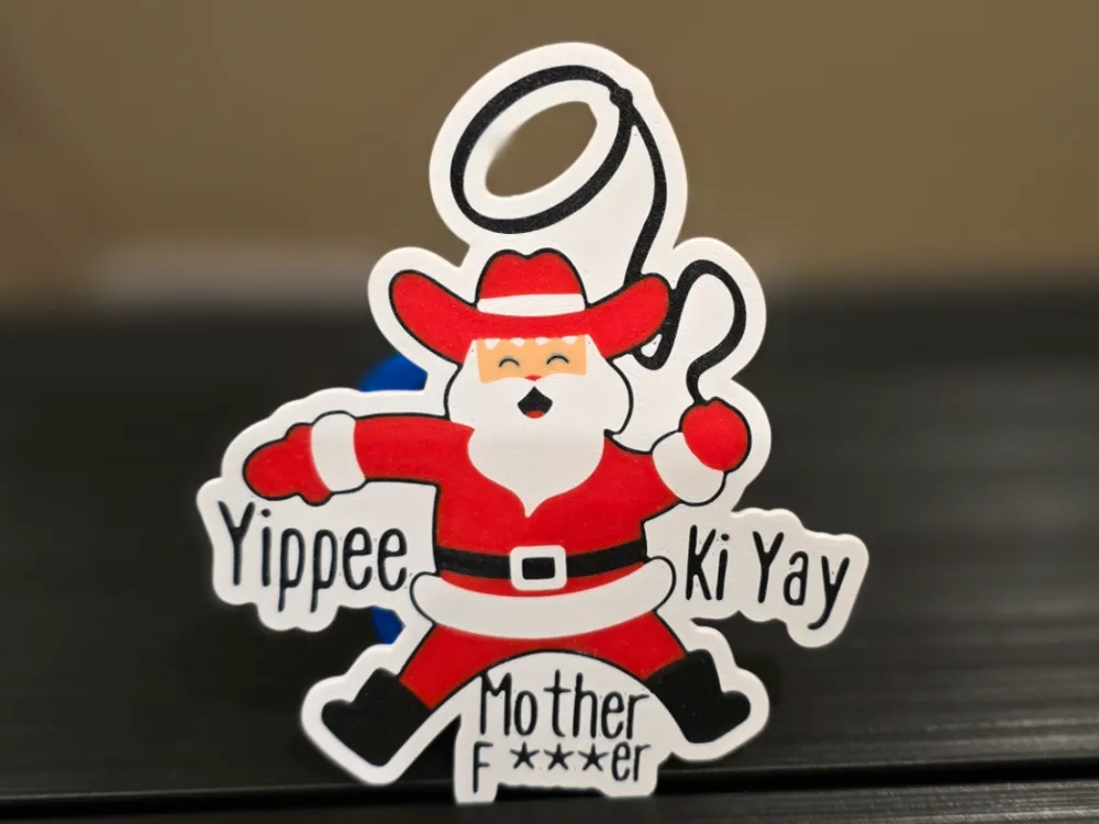 Die Hard - Yippie Ki Yay Christmas Ornament by jclarkusaf - MakerWorld