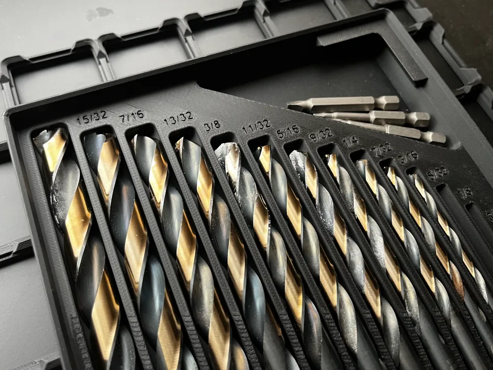 15 Piece Drill Bit Set Gridfinity Organizer by JT_311 - MakerWorld