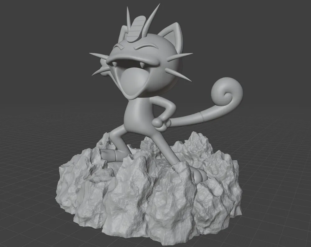 Life-Size Pokémon TeamRocket Meowth Display Statue - Free 3D Print ...