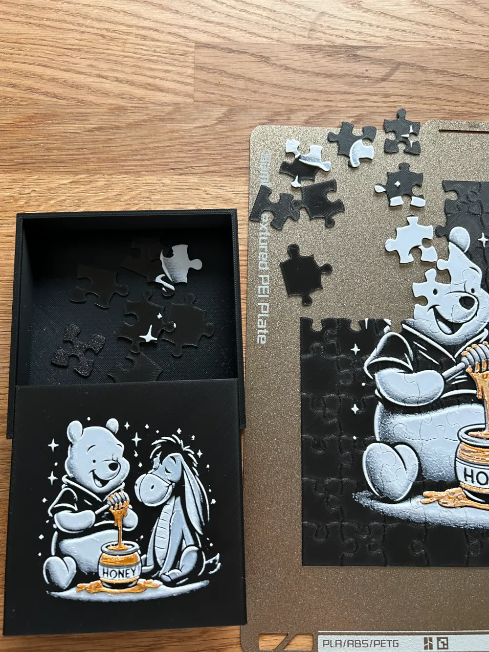Puzzle of Winnie the Pooh and Eeyore eating honey by CycloGoat - MakerWorld