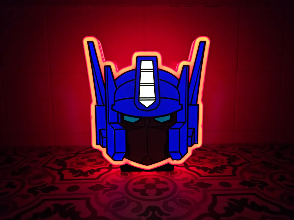 Letrero de caja de luz LED Optimus Prime - Modelo de impresión 3D ...