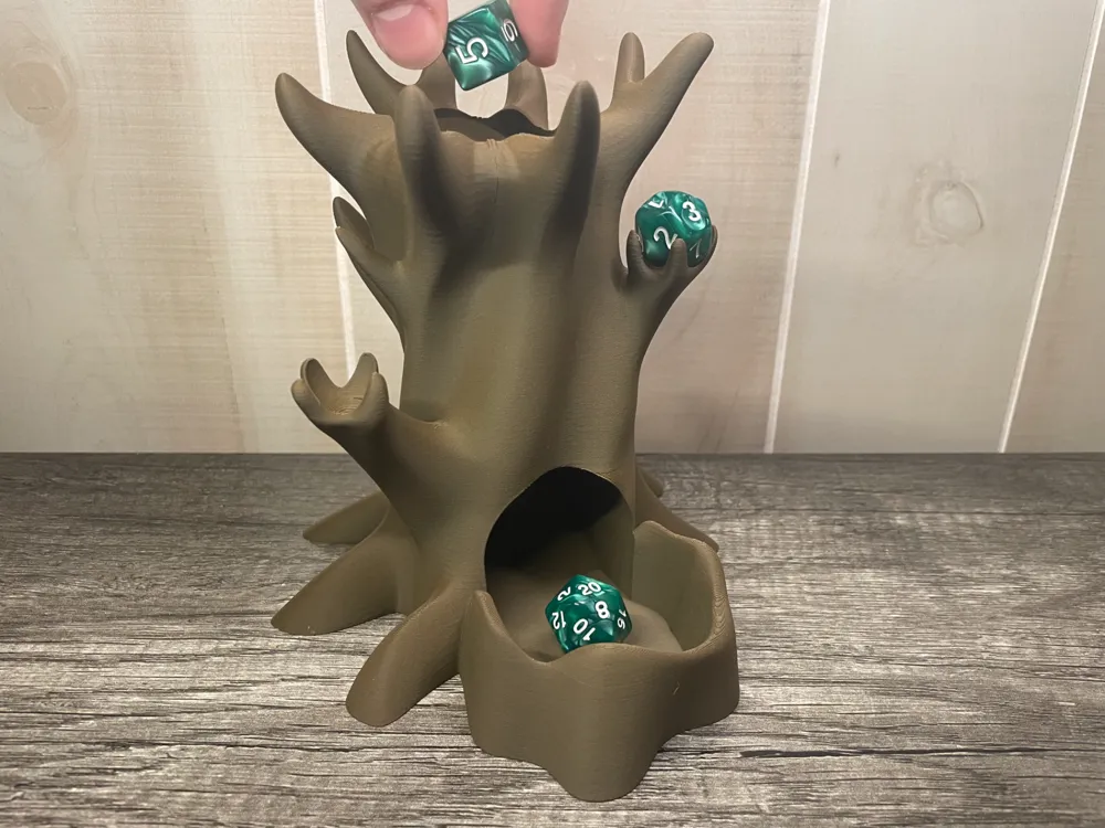 Old Tree Dice Tower by BoomBamPrints - MakerWorld