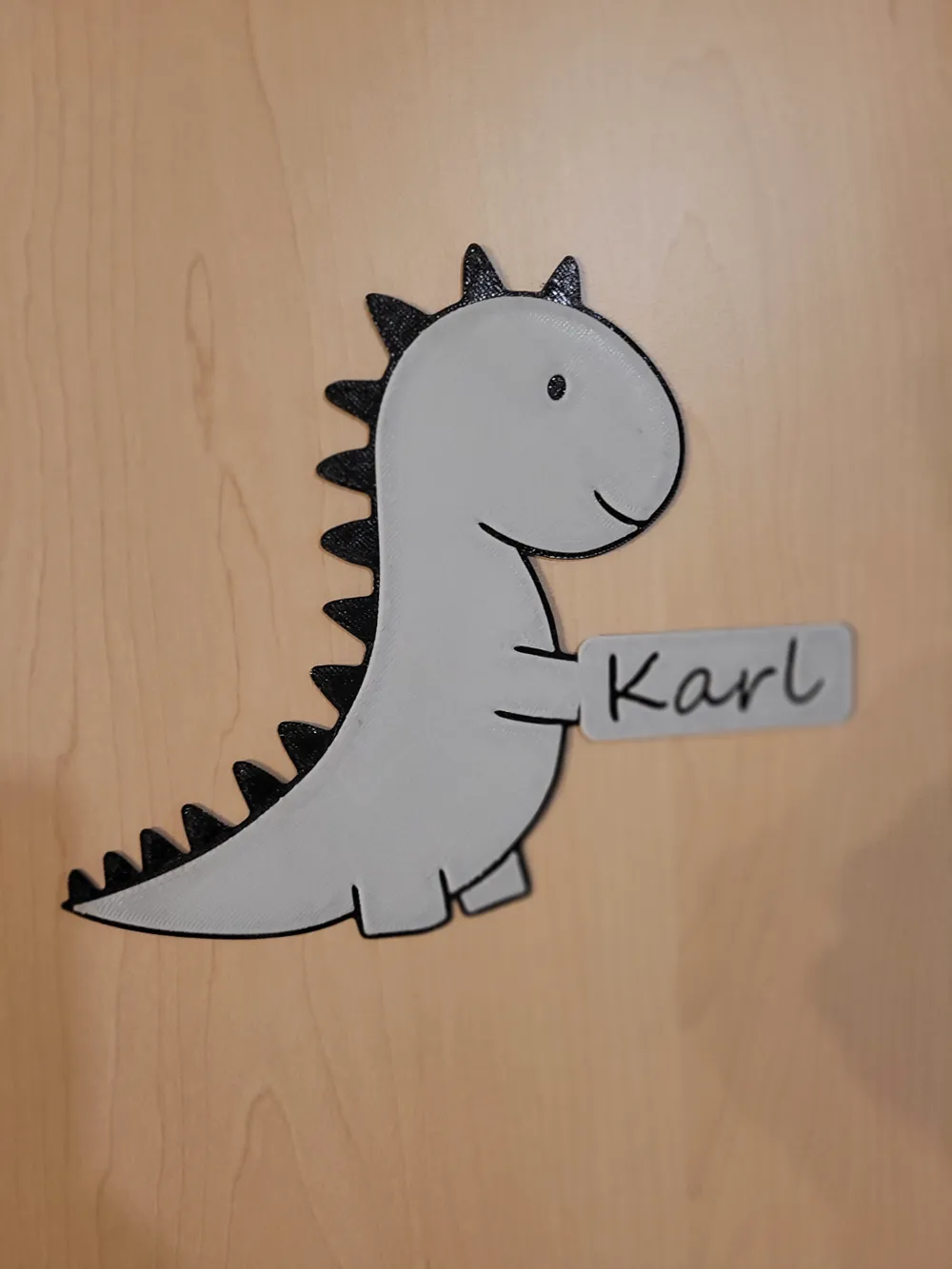 Dino name tag for children - Free 3D Print Model - MakerWorld