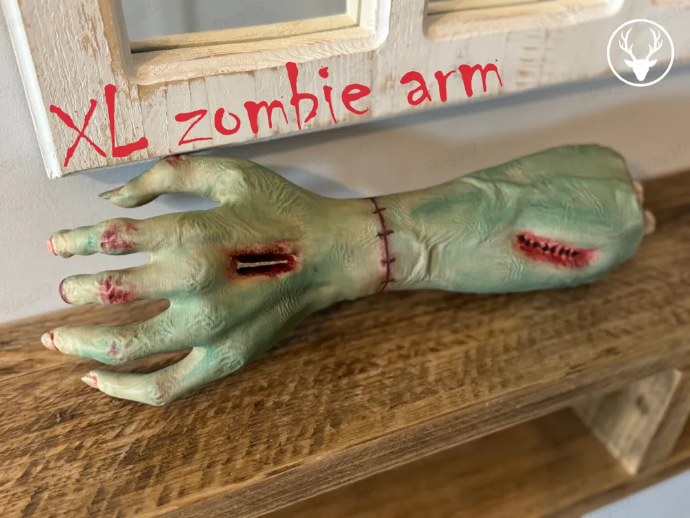 Zombie Arm XL - Free 3D Print Model - MakerWorld