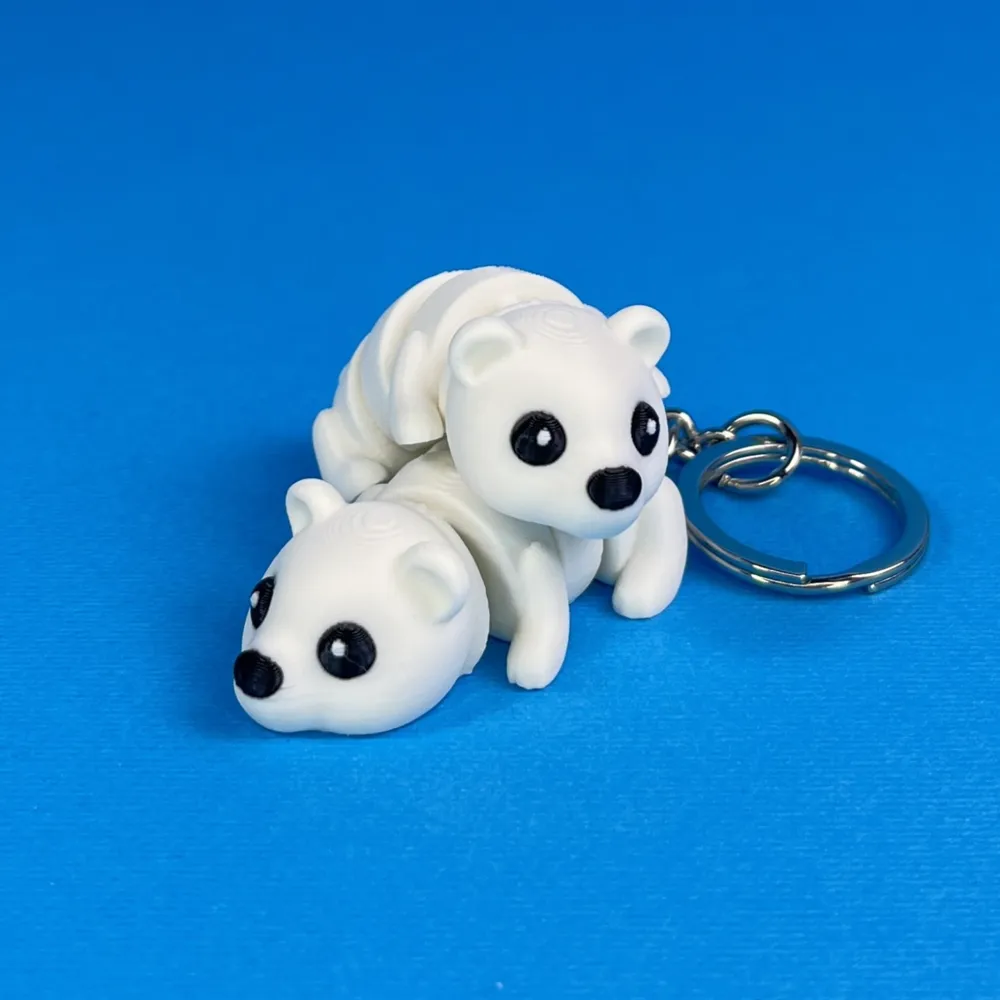 Cute Flexi Polar Bear (Toy, Keychain & Magnet) by Valeria Momo & Mattia ...