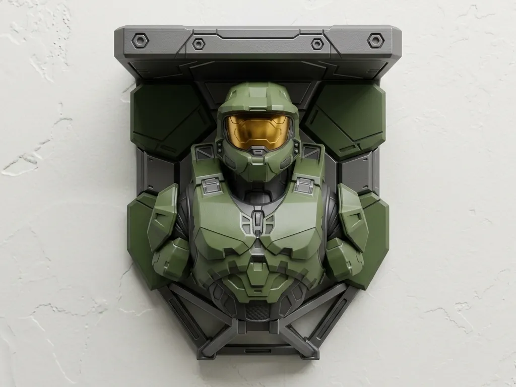 Master Chief Shelf / Shelf Master Chief - Free 3D Print Model - MakerWorld