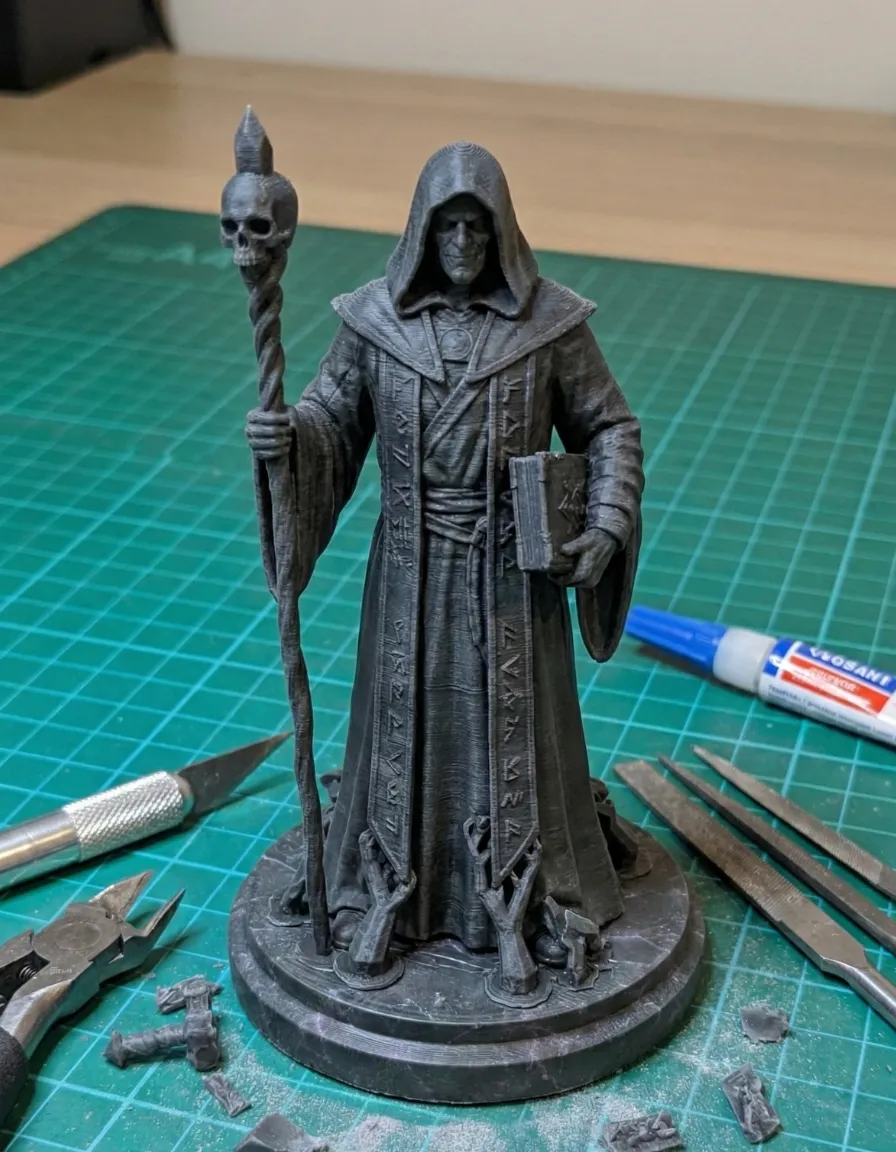 Necromancer Bishop| Dark Fantasy Chess Statue - Free 3D Print Model ...