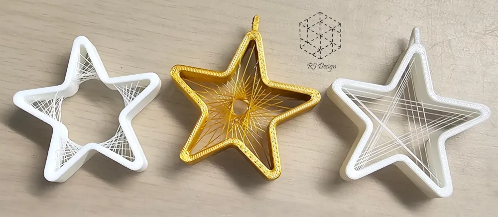 Suspended Filament Christmas Tree Star Decorations by RJ Design ...