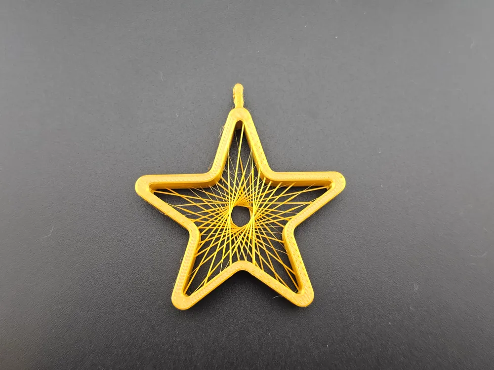 Suspended Filament Christmas Tree Star Decorations - Free 3D Print ...
