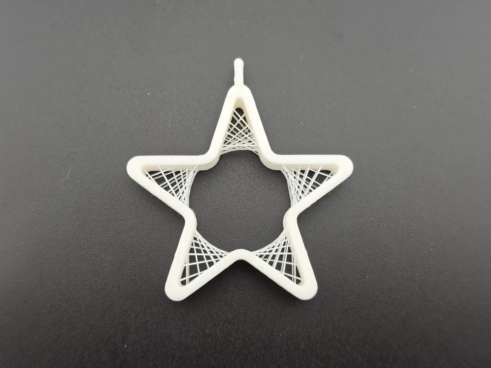 Suspended Filament Christmas Tree Star Decorations - Free 3D Print ...