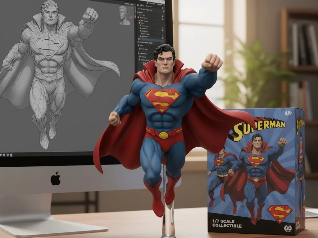 Superman de los 90 - Modelo de impresión 3D gratuito - MakerWorld