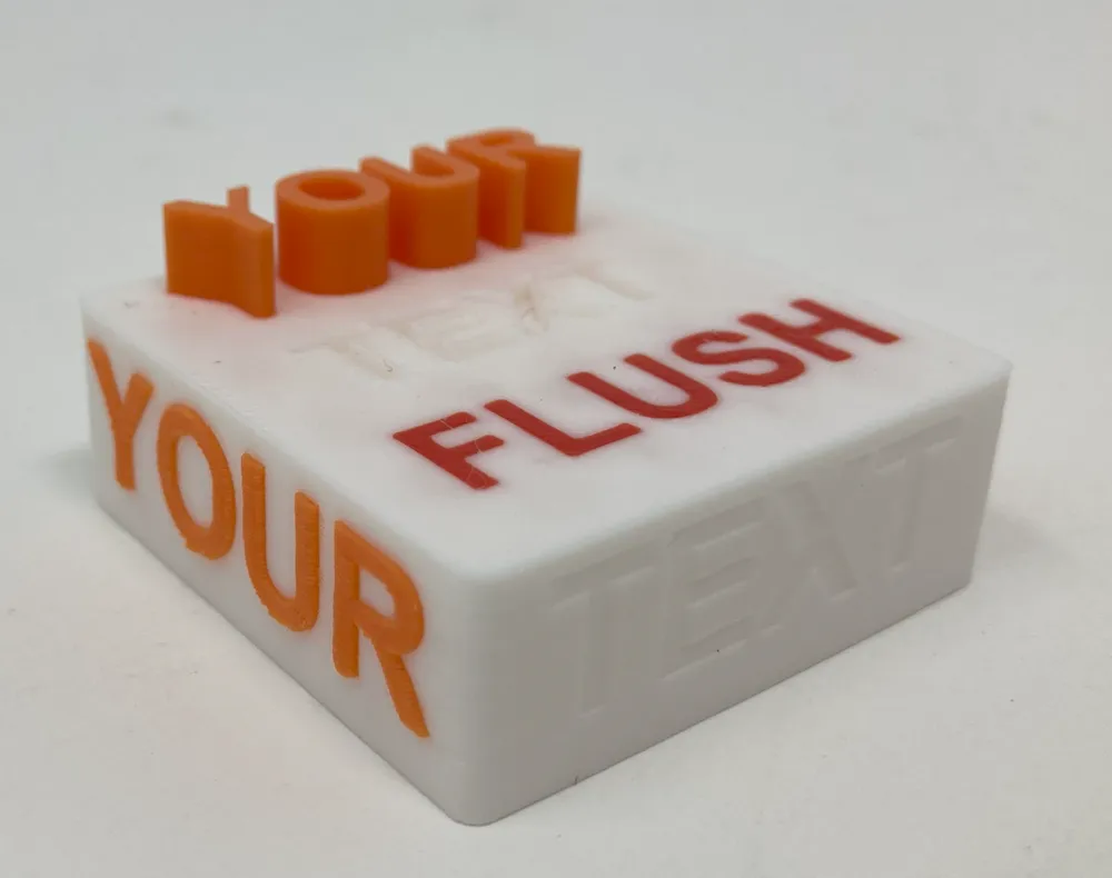 Flush Text Test with Modifier Top Bottom & Side - Free 3D Print Model ...