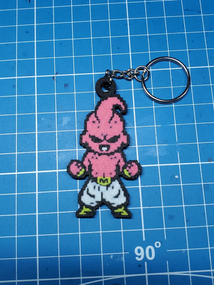 Dragonball Z - Kid Buu 8-Bit Schlüsselanhänger – Kostenloses 3D ...