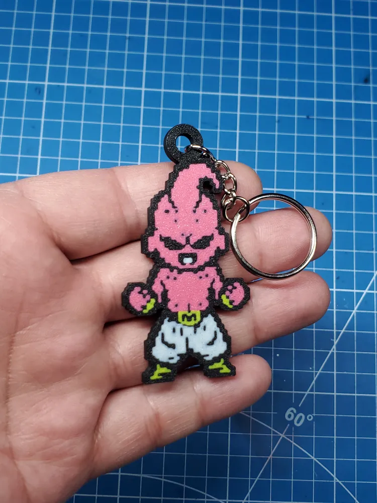 Dragonball Z - Kid Buu 8-Bit Schlüsselanhänger – Kostenloses 3D ...