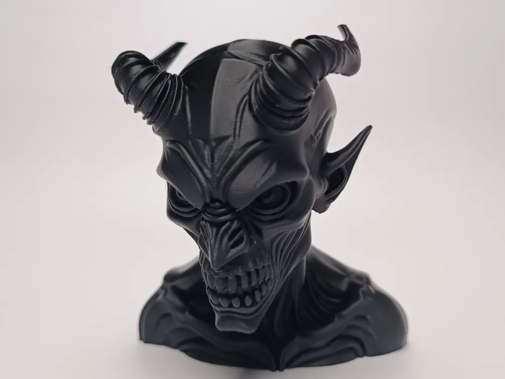 A Demonic Head Sculpture by from Pixel to Polymer MakerWorld: Download ...
