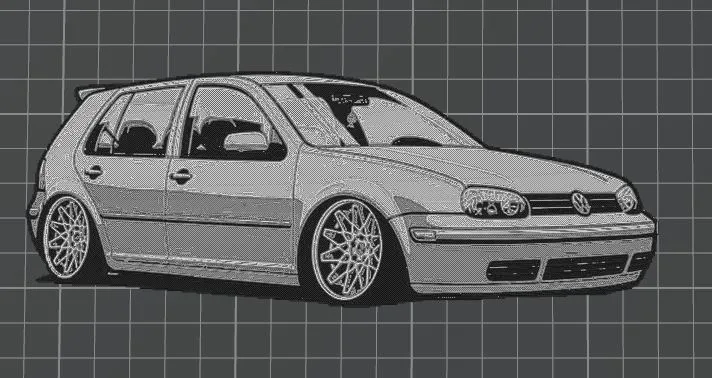 Golf mk4 hueforge by HunterABCZ - MakerWorld