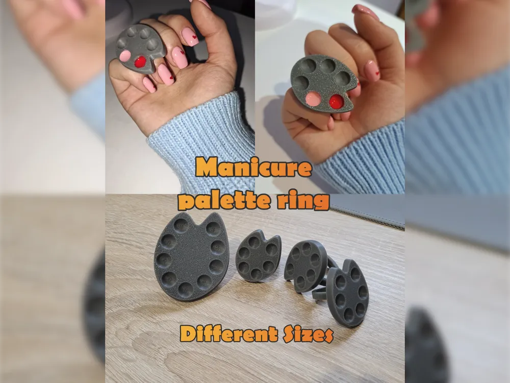Manicure palette ring by Kacper1263MakerWorld: Download Free 3D Models