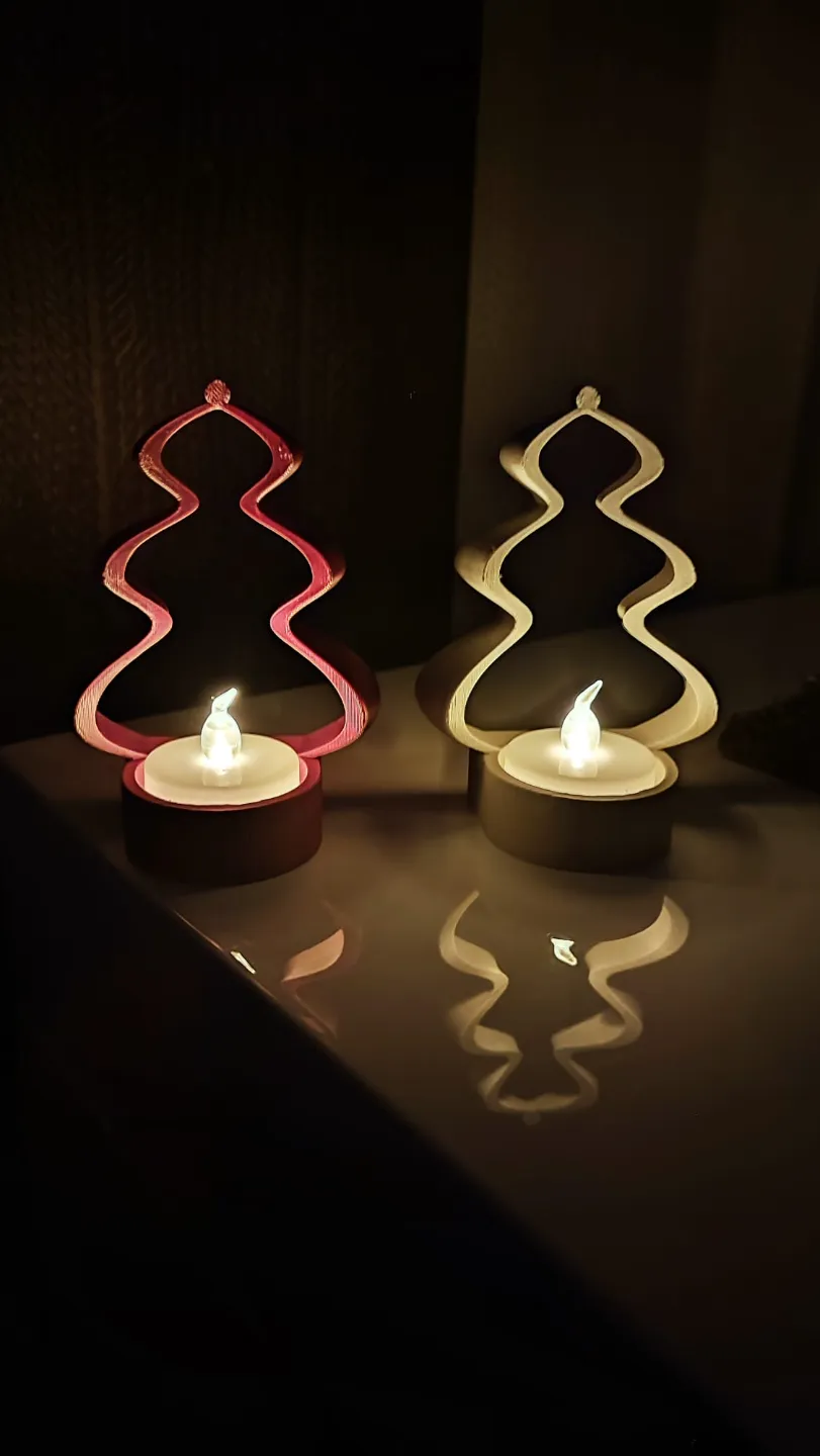 Christmas Tree Tealight Stand by daniel.rynduch - MakerWorld