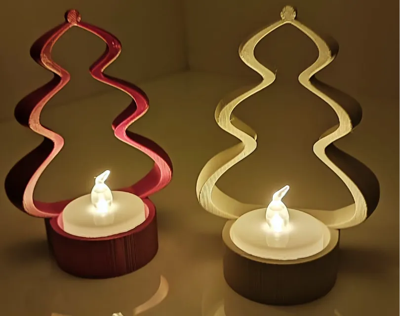 Christmas Tree Tealight Stand by daniel.rynduch - MakerWorld