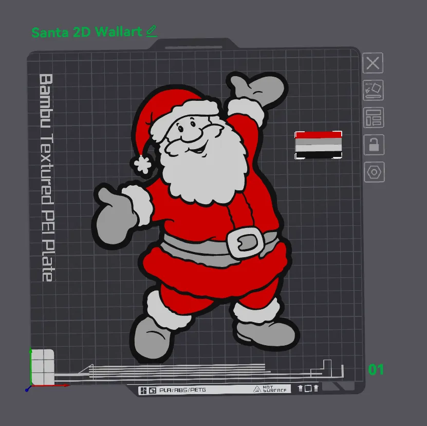 Santa - 2D Wallart by Love Prints - MakerWorld