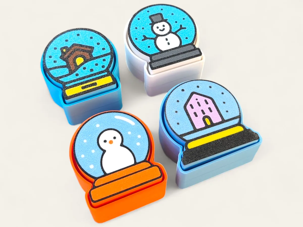 Clickers de Globo de Nieve Navideño - Magia Navideña por MakerPeace 3D ...