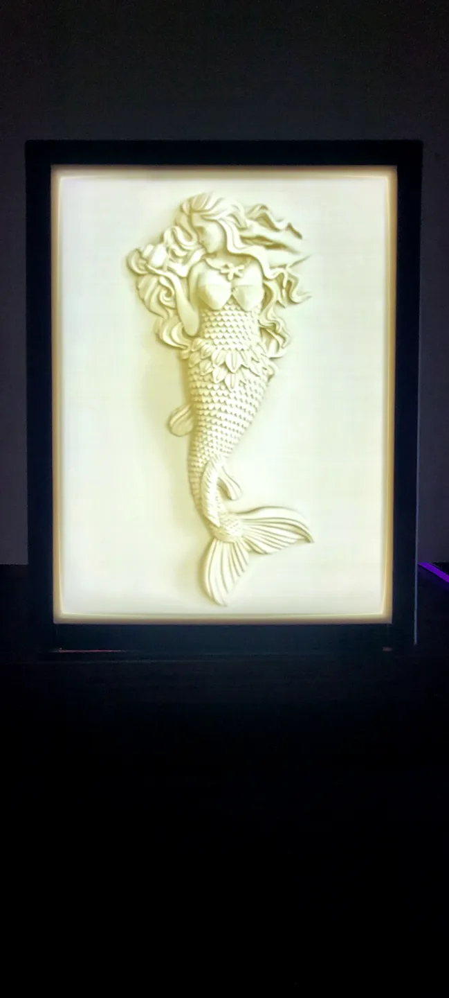 Sea Siren Lithophane by Grainne_Ni_Mhaille-LadyBawlsArt - MakerWorld