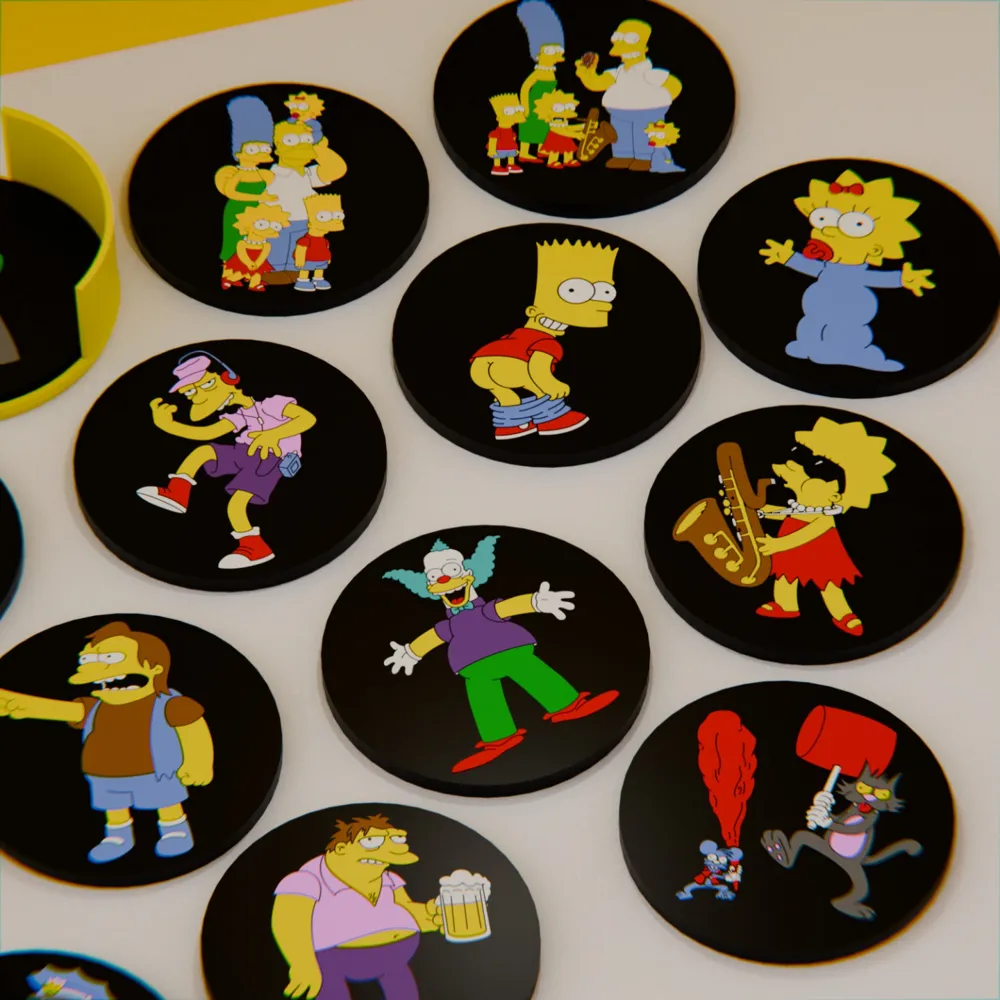 The Simpsons Cartoon Coaster Pack Bart Homer Lisa by johnnyTbird ...