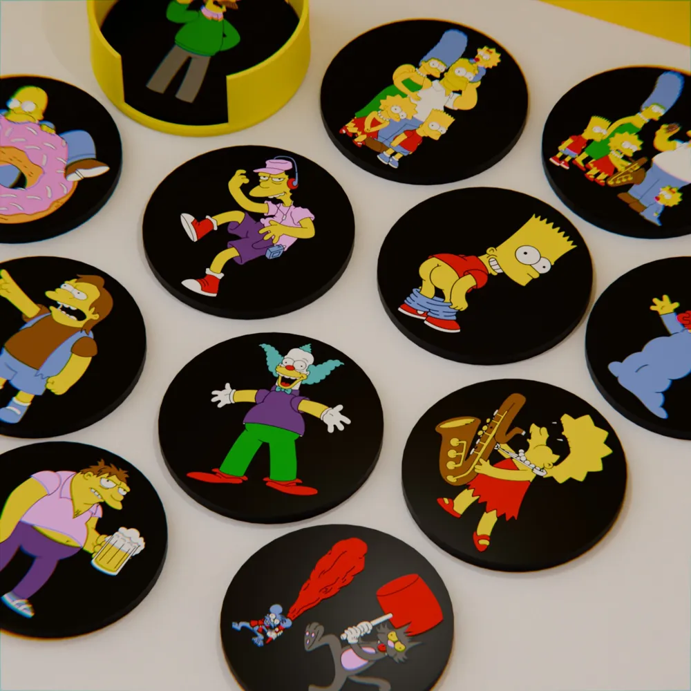 The Simpsons Cartoon Coaster Pack Bart Homer Lisa by johnnyTbird ...