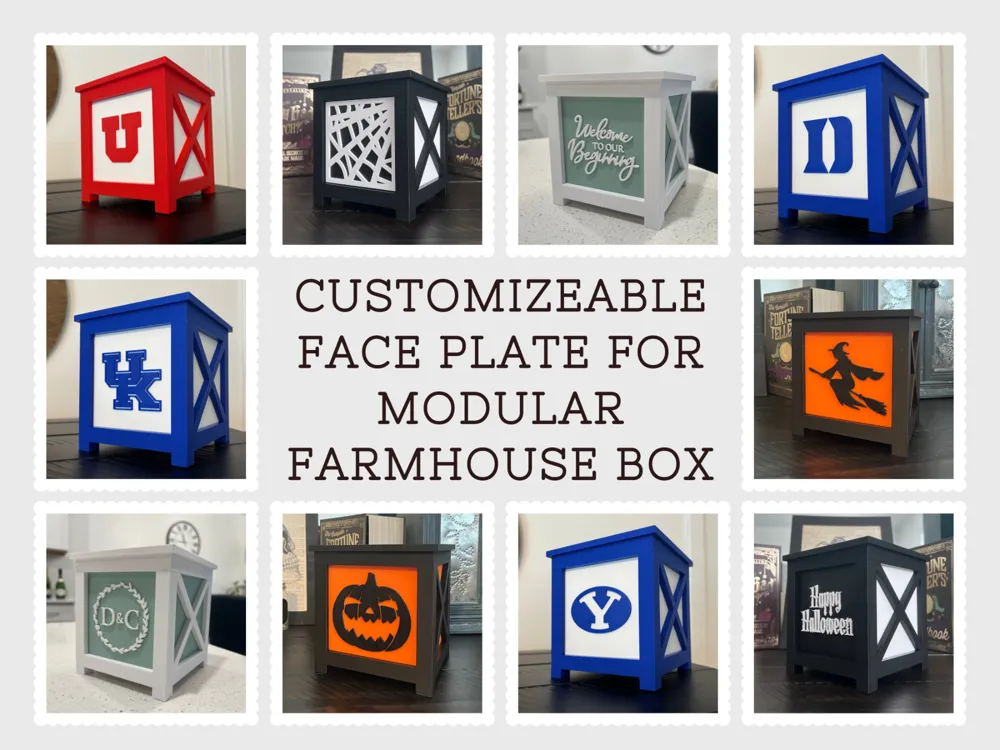 Customizable Face Plate for Modular Farmhouse Box by thisheresduggy ...