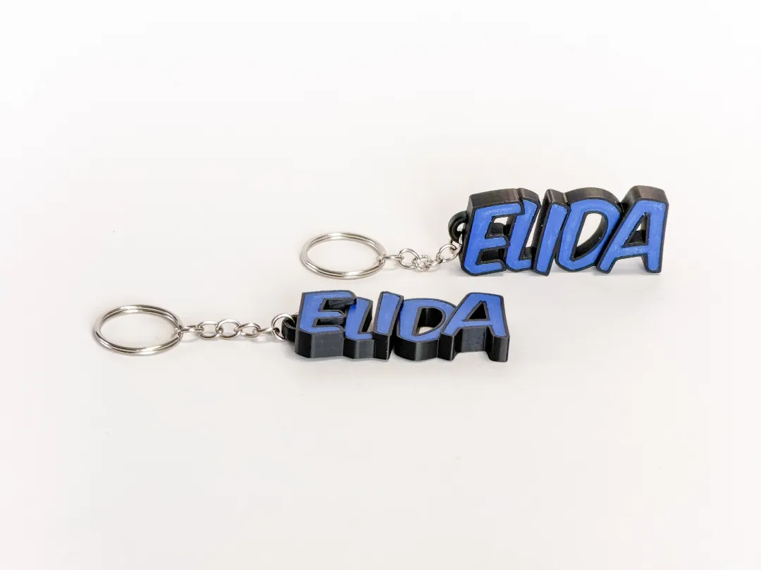 Beautiful keychain with the name Elida by 3D Pitti MakerWorld: Download ...
