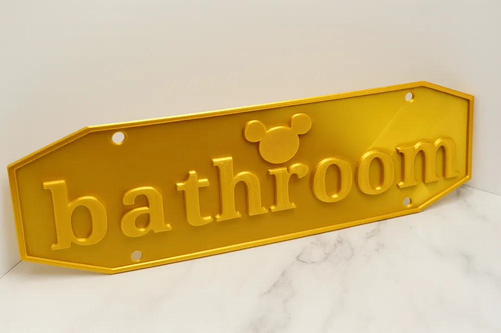 Disney Bathroom Sign by EnchantedMaker MakerWorld: Download Free 3D Models