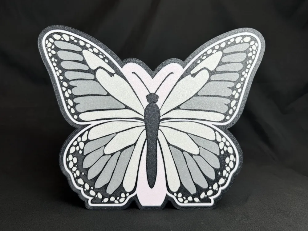 Moth becomes Butterfly - Color Changing Lightbox by Spig3D - MakerWorld