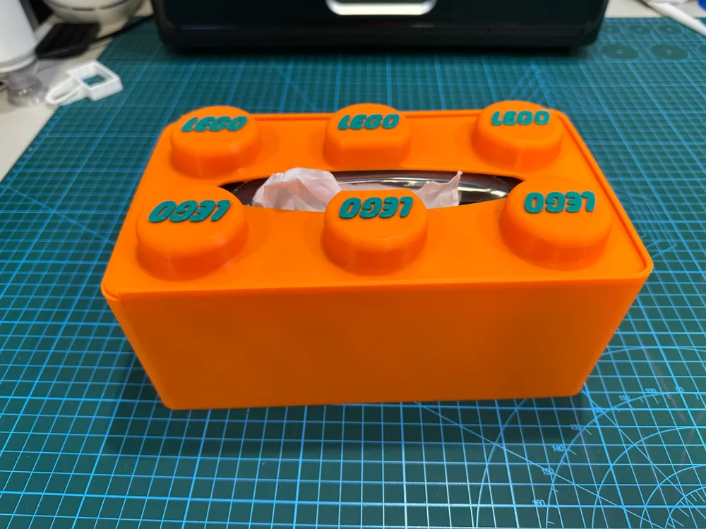 LEGOBrick Tissue Box with Accurate Logo - Free 3D Print Model - MakerWorld