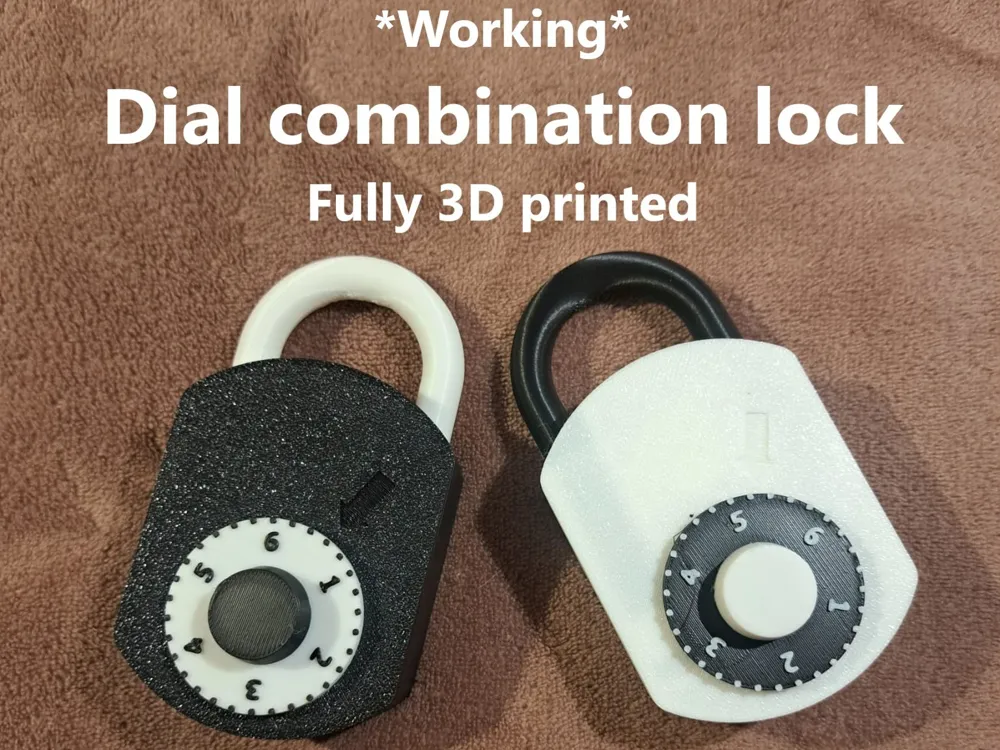 *Working* Dial combination lock - Free 3D Print Model - MakerWorld