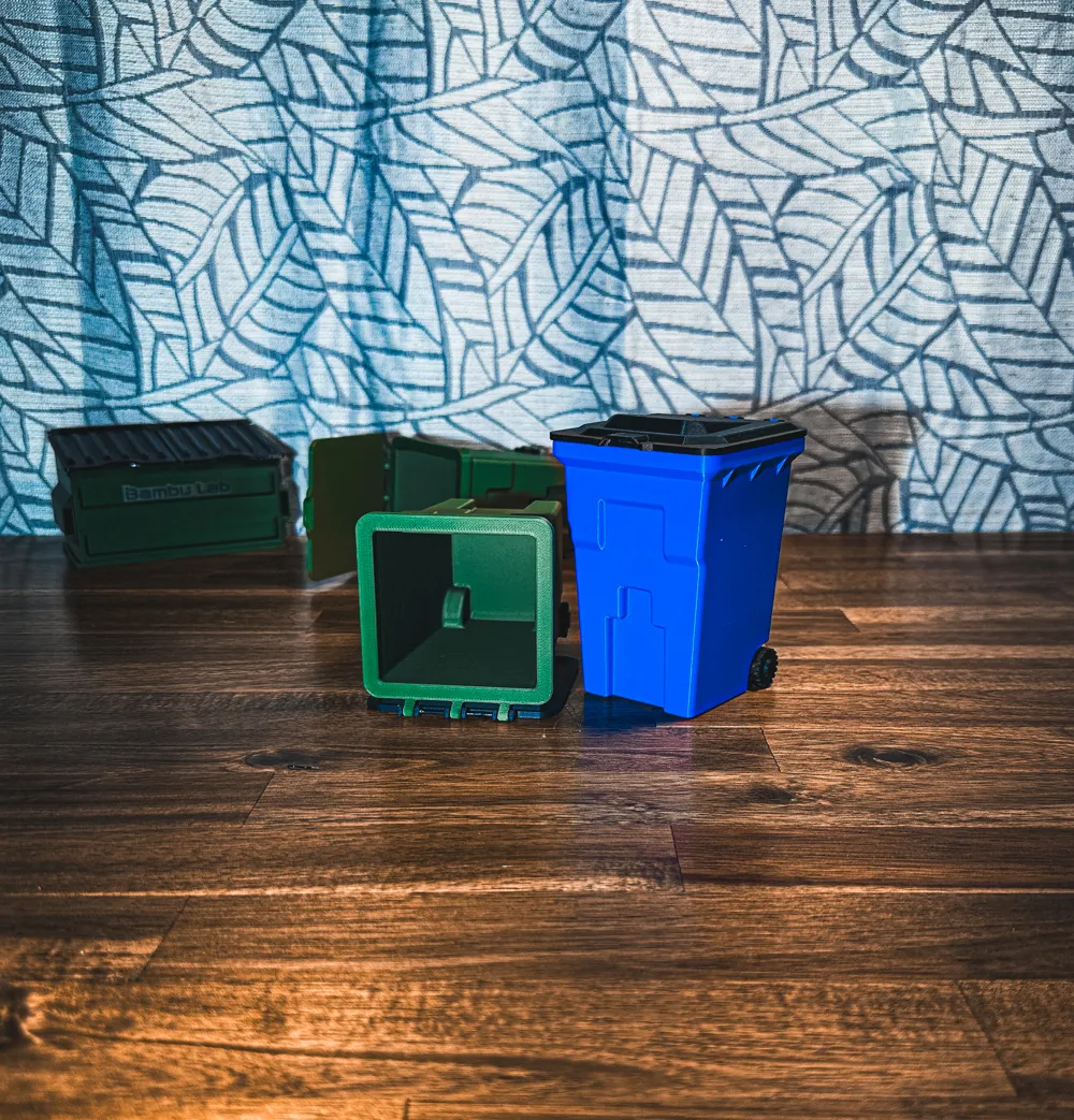 Wheelie Bin - Desktop Storage Mini Trash Can by SB Artisan Creations ...