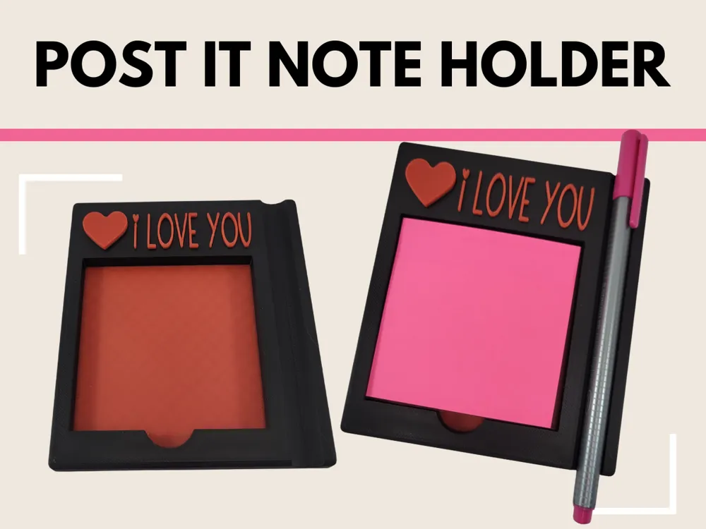 I Love You Post it Note Holder w Pen/Pencil Holder by STEMStarters ...