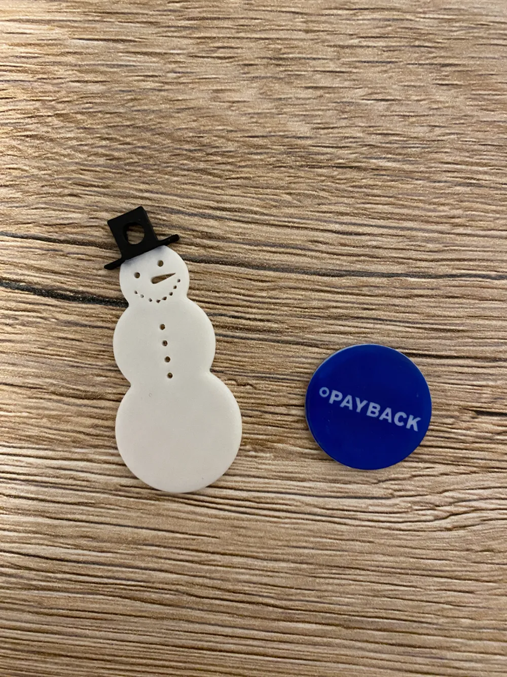 Keychain snowman token for shopping carts by Eli_Kpp - MakerWorld