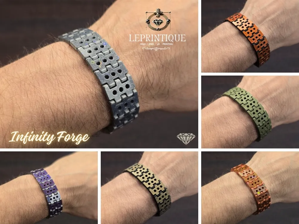 Designer Armband "Infinity Forge" Print in Place by Leprintique ...