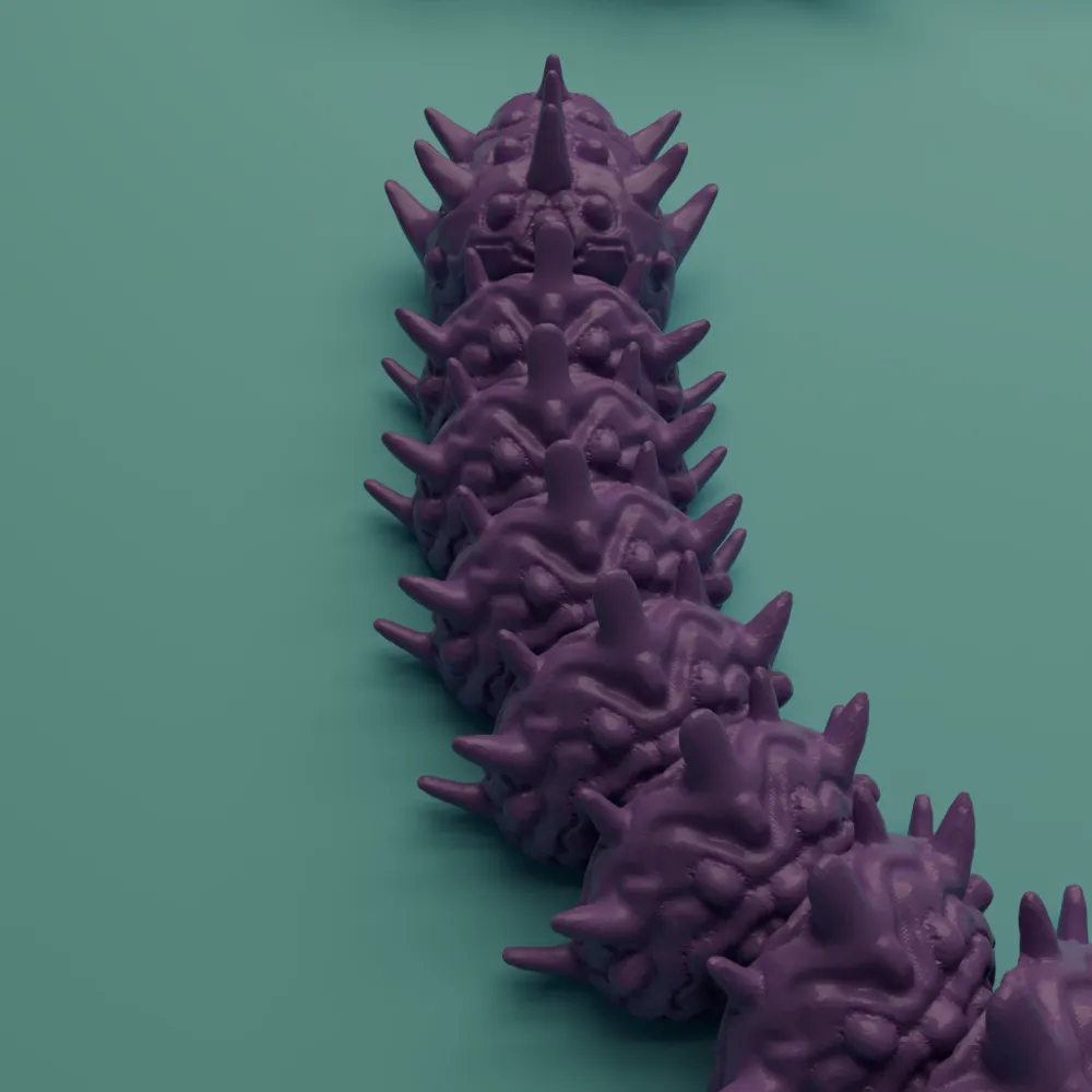 Articulated Spiky Dragon - Free 3D Print Model - MakerWorld
