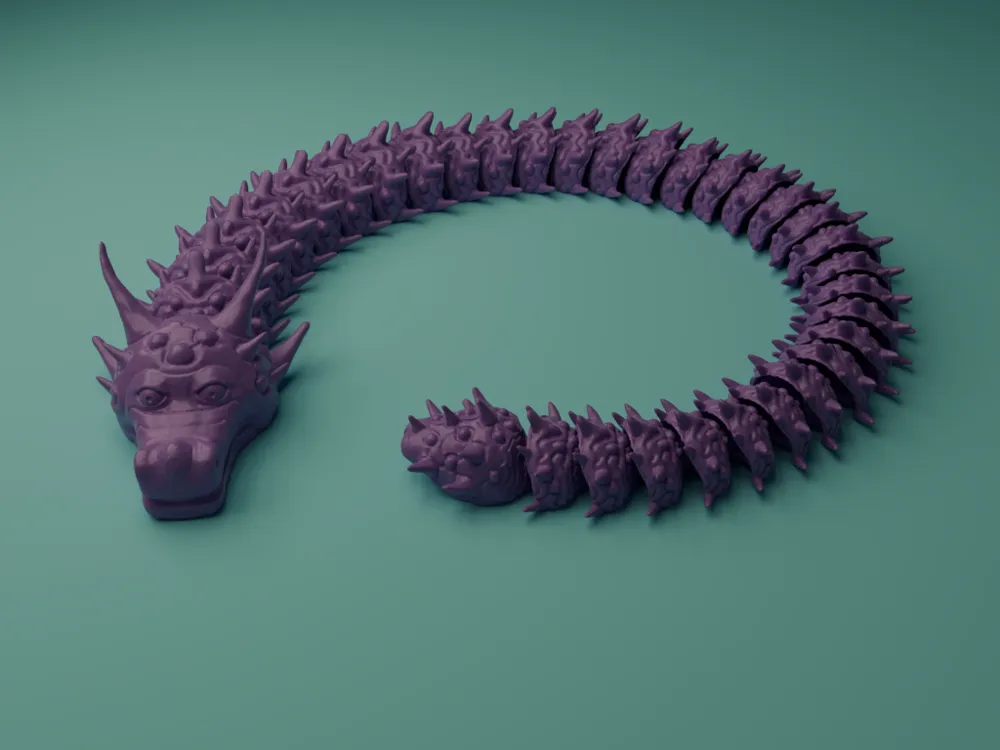Articulated Spiky Dragon - Free 3D Print Model - MakerWorld