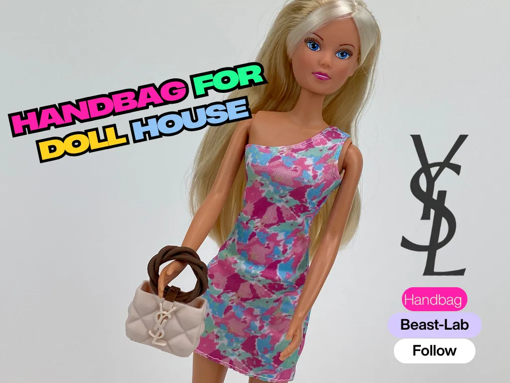 Borsa Miniature per Bambola Barbie Ispirata a YSL - Modello di stampa ...