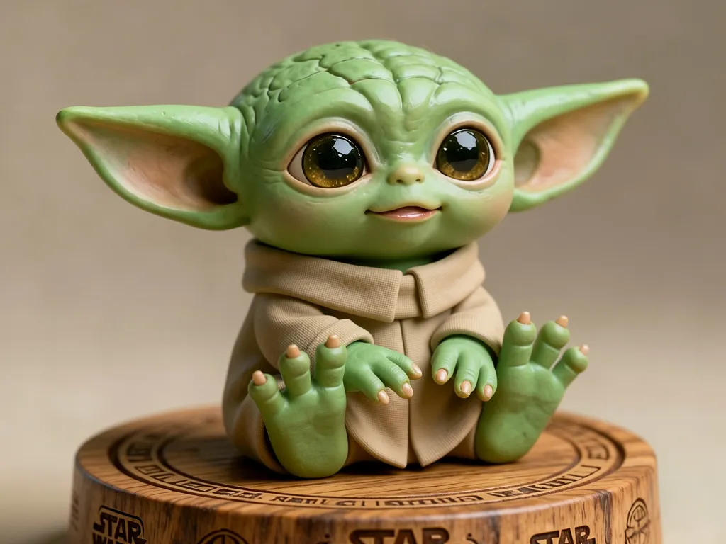 baby yoda with base star wars - Free 3D Print Model - MakerWorld