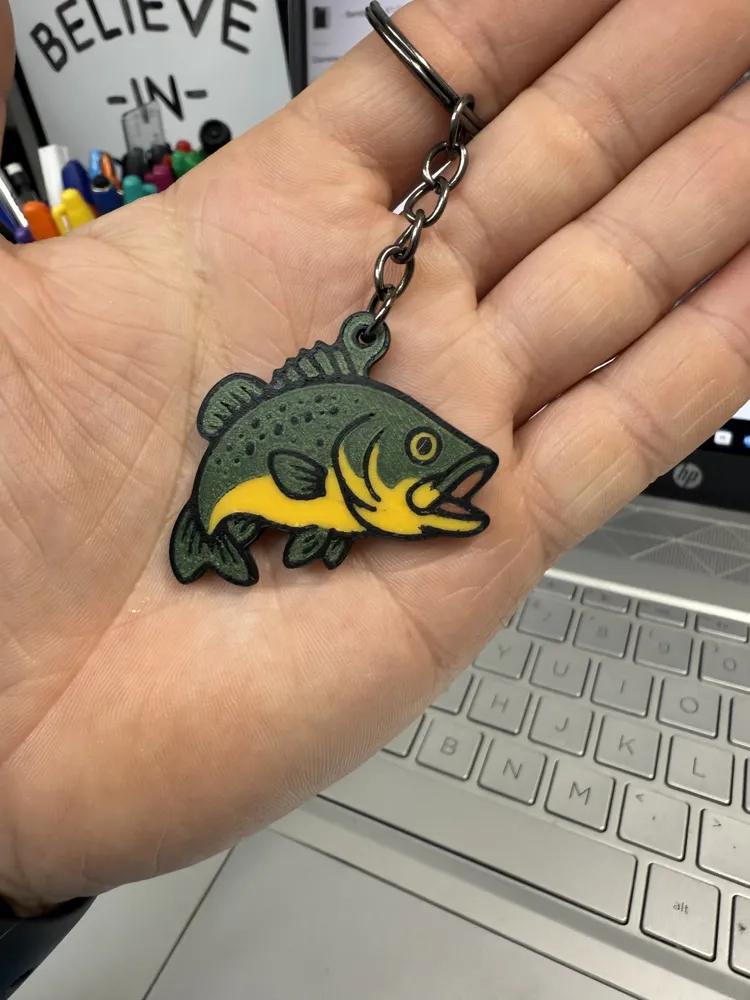 Smallmouth Bass Keychain by Prince Prints MakerWorld: Download Free 3D ...