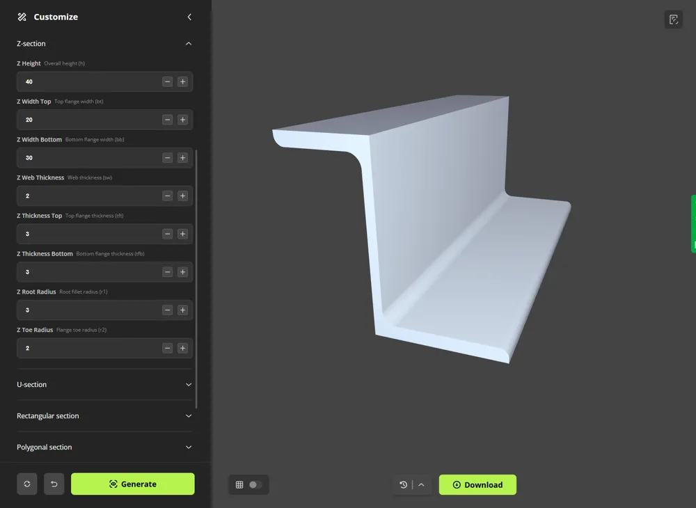 Beam Generator - Parametric Beams, Bars & Extrudes by Koolm MakerWorld: Download Free 3D Models