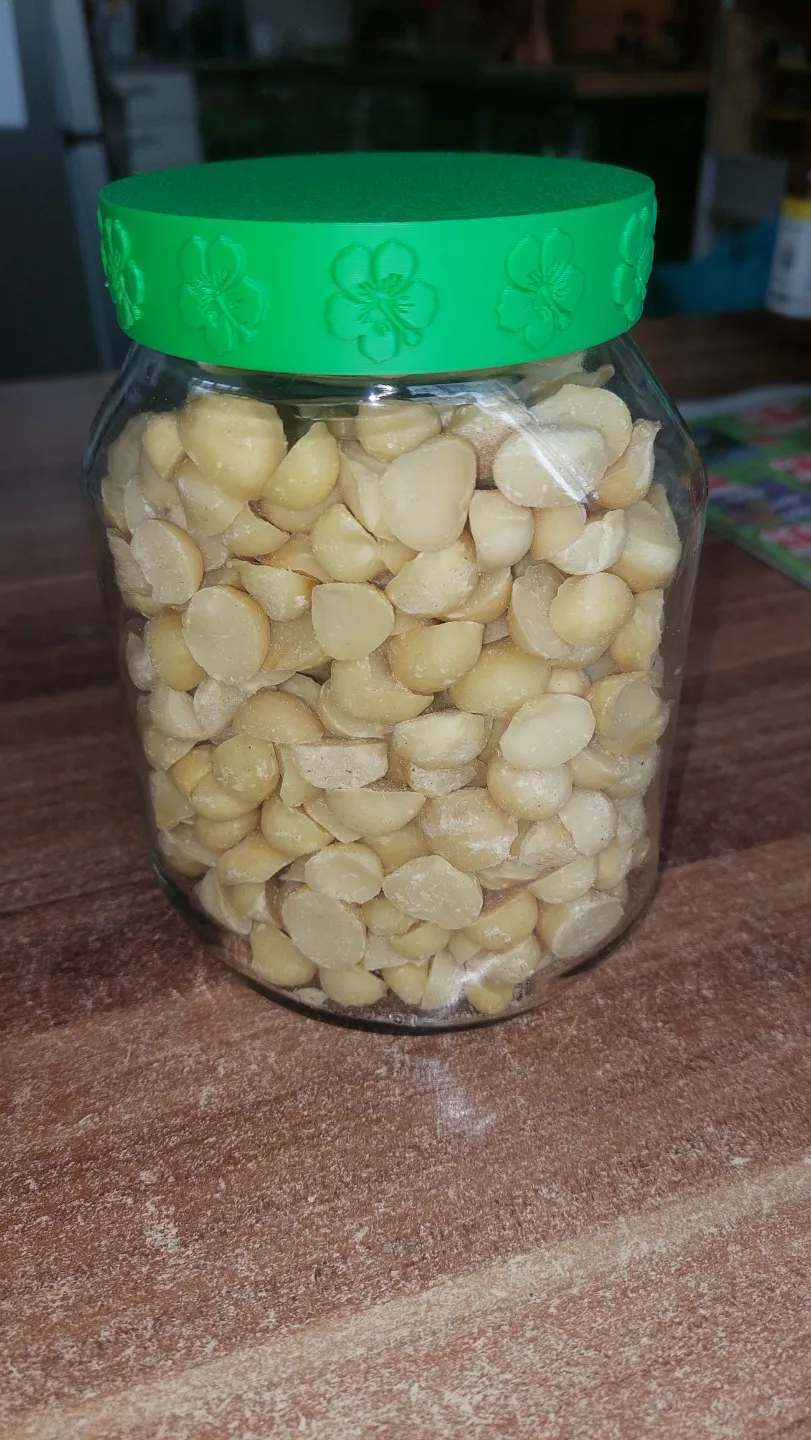 Flower Nutella Glass Lid by finleymeinengel - MakerWorld