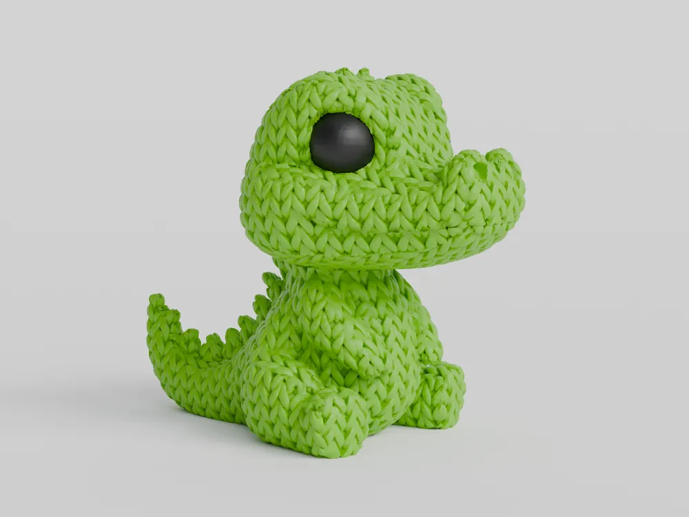 Knitted Crocodile - Free 3D Print Model - MakerWorld