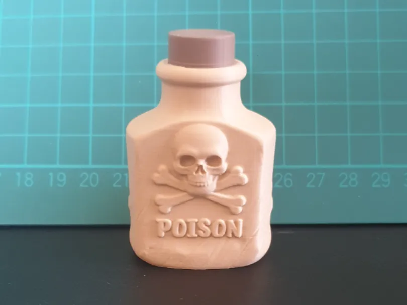 Classic Poison Bottle & Skull | Apothecary Potion - Free 3D Print Model ...