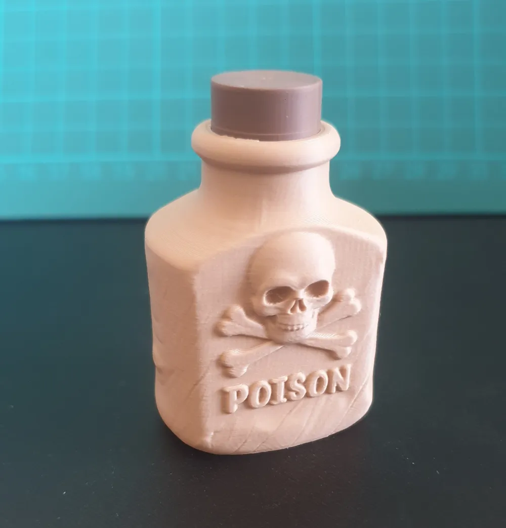 Classic Poison Bottle & Skull | Apothecary Potion - Free 3D Print Model ...